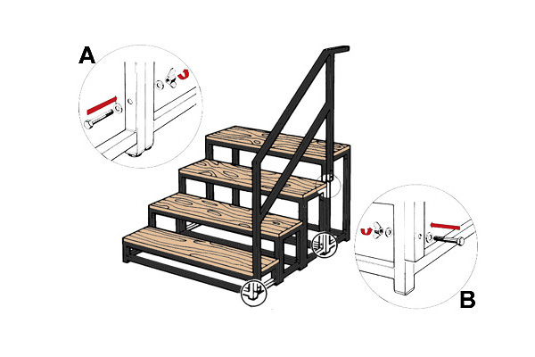 6ZS - Scaletta componibile - Accessori per pedane | PERONI