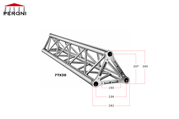 7TX30 - Trusses triangulares 29 cm - Trusses de aluminio | PERONI