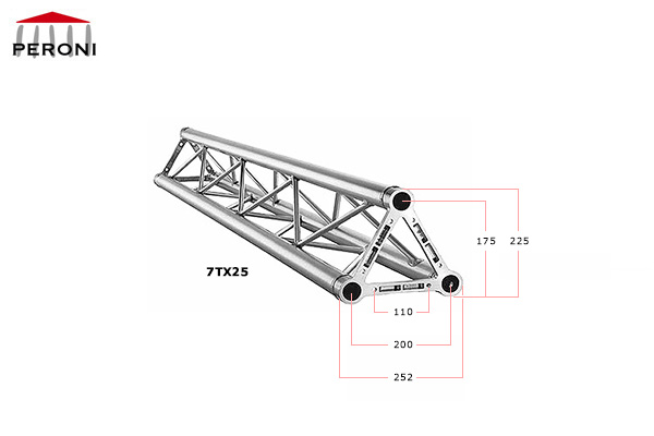 7TX25 - Triangular trusses 25 cm - Aluminium trusses | PERONI