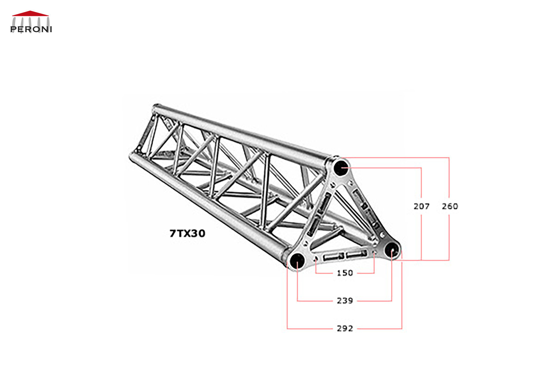 7TX30 - Triangular trusses 29 cm - Aluminium trusses | PERONI